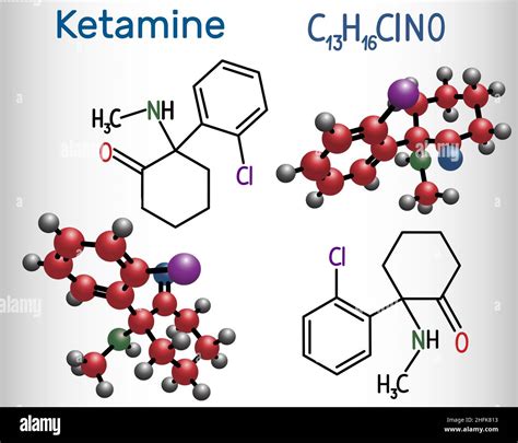 Ketamine Molecule It Is Used For Anesthesia In Medicine Structural