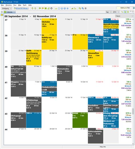 Documentation Show Tours Calendar Mytourbook