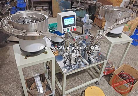 Automatic Metal Clip Hanger Spring Clip Assembling Machine For Turkey Customer Wire Hanger
