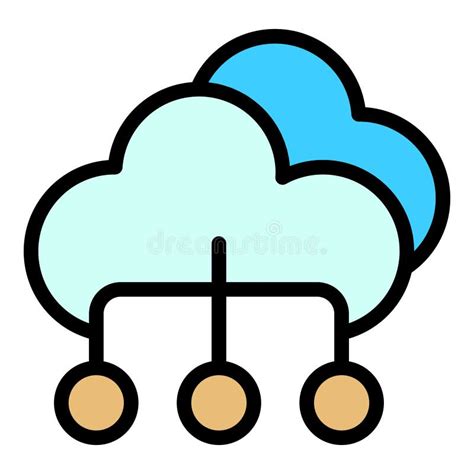 Filter Search Data Cloud Server Icon Vector Flat Stock Vector
