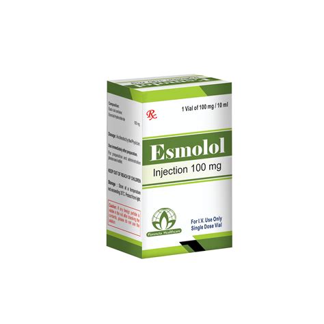 100 Mg Esmolol Injection 100mg Packaging Type Box 1 Vial Of 10ml