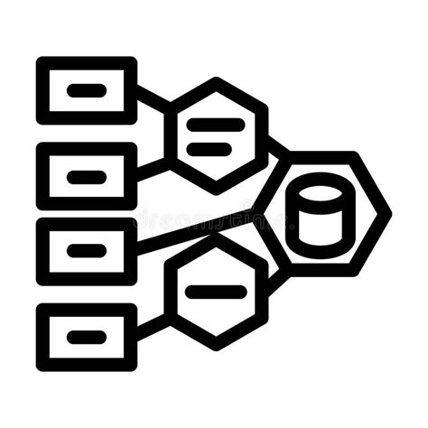 Software Architecture Line Icon Vector Illustration Stock Illustration