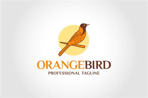 Orange Bird Logo Branding And Logo Templates ~ Creative Market