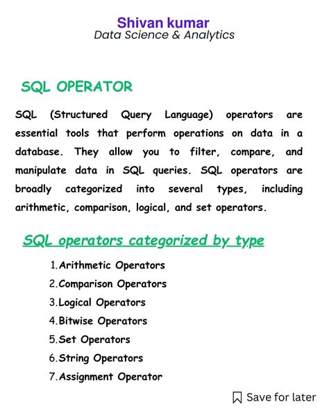 Pythoncoder Sql Operators Python3 Python Programmingmemes Pythonprogramming