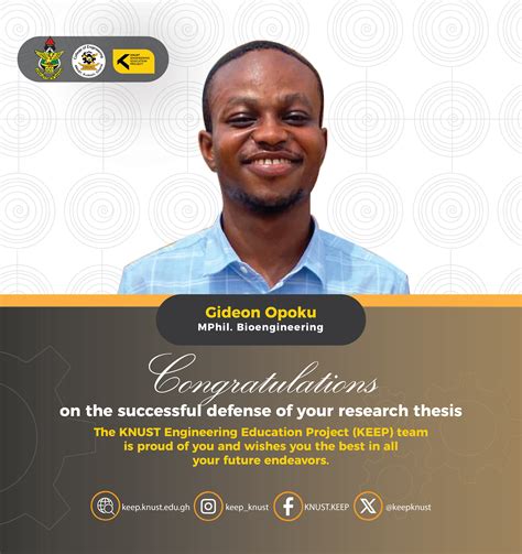 Congratulations Gideon Opoku Keep Knust Engineering Education