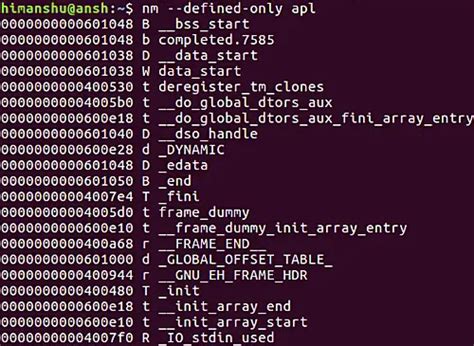 linux nm command tutorial for beginners 10 examples