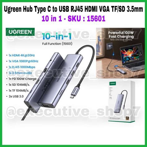 Jual Ugreen Hub Type C Usb Rj Hdmi Vga Tf Sd Mm In Sku Garansi Resmi