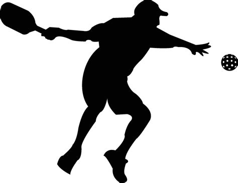 A Black Vector Of Pickleball Players This Vector Contains Only One
