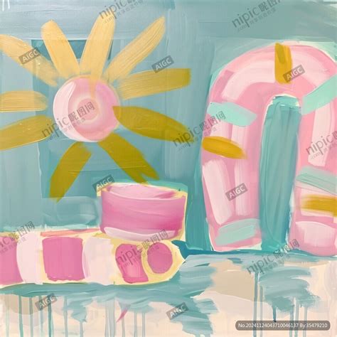 Ai创作图橡皮泥插画 清凉插画 夏日创意插画 原创夏天手绘插画 夏季美陈 夏日清凉插画 夏天橱窗展示素材 原创手绘夏天 夏天油画 清凉夏日插画 夏日风情插画 夏天堆头 雪糕插画 浴池插画 夏天