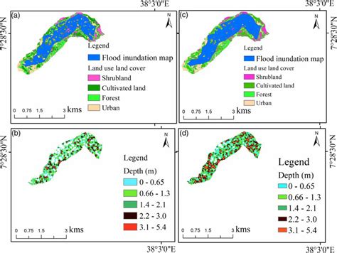Map Of Inundated Area And Depth For Rcp85 In The 2080s Period A