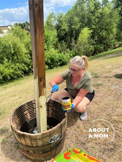 DIY Planter With Pole For String Lights About A Mom
