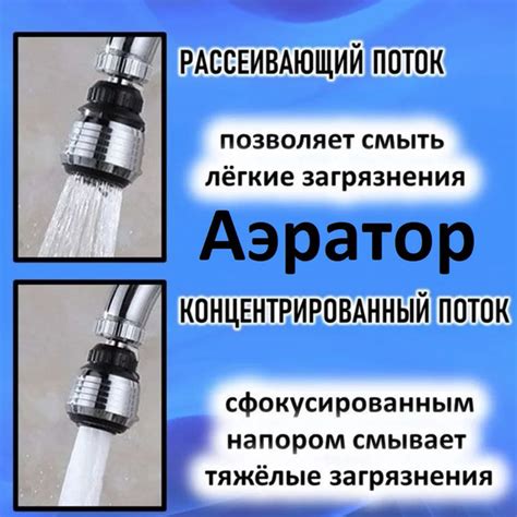 Аэратор для смесителя универсальный, с регулировкой потока воды ...