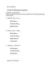 EEL4768 HW2 Docx EEL 4768 HW 2 Answer The Following Four Questions Question 1 10 Points Show