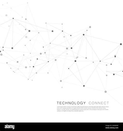 Vector Molecular Connect And Technology Abstract Connection Modern Dna Concept Stock Vector
