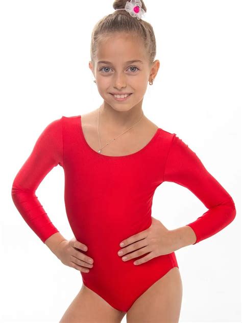 ᐉ Купальник дитячий спортивний для гімнастики та танців біфлекс 116 122 см Червоний 680181 122
