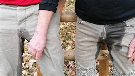 2 Friends Wetting Their Pants In Public