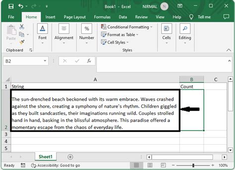 如何在 Excel 中统计单元格或单元格区域内的字数 W3schools 教程