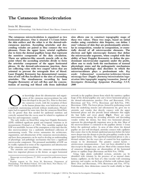 Cutaneous Microcirculation Pdf