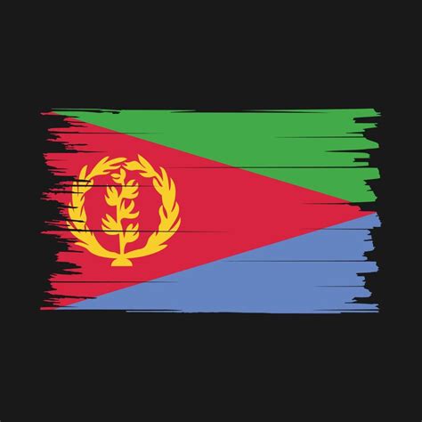 Eritrea Flag Brush Vector Vector Art At Vecteezy