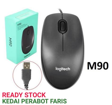 Logitech M90 Full Size Corded Mouse Black Logitech M90 Tetikus Warna Hitam Lazada