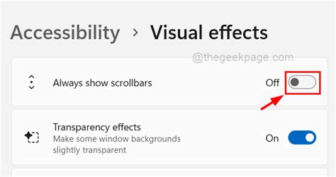 How To Enable Or Disable Always Show Scrollbars In Windows