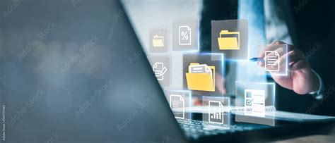 Cloud Technology And Data Storage Concept Concept Of Exchange Information And Data With