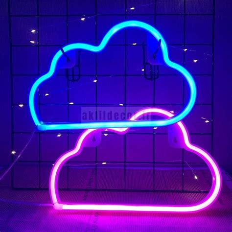 نئون طرح ابر اکلیل دکور