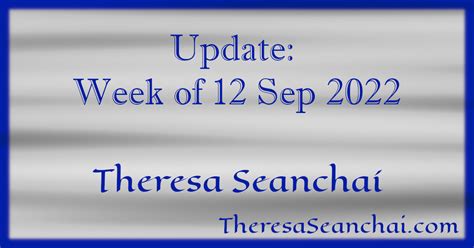 Update Week Of 12 Sep 2022 Theresa Seanchaí