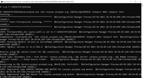 Configmgr Secondary Site Prerequisite Checks