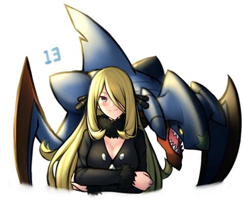 Cynthia Garchomp And Mega Garchomp Pokemon And More Drawn By Pinguinkotak Danbooru