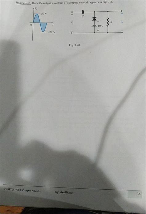 solved homeworks draw the output waveform of clamping
