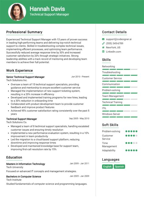 7 Technical Support Analyst Resume Examples And Templates For 2024 Cvdesignerai