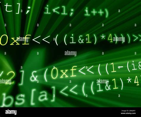 Programmers Code Abstract Screen Of A Software Developer Source Code Background With Light