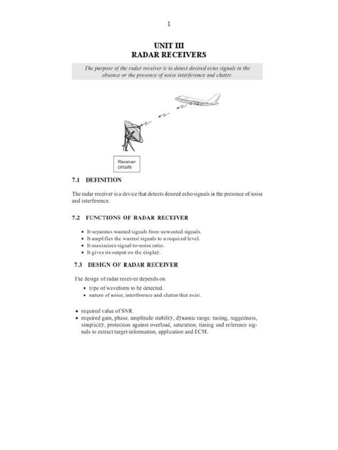 Unit Iii Radar Receivers Pdf Frequency Modulation Detector Radio