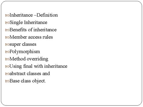 Unit2 Inheritance Definition Single Inheritance Benefits Of Inheritance