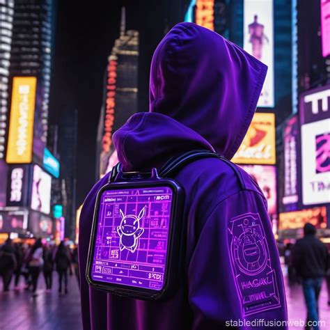 Hacker In Times Square Stable Diffusion Online