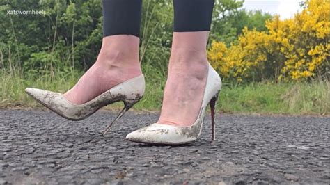 White So Kate Total Destuction Kats Worn Heels Clips4sale