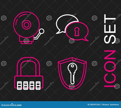Set Line Shield With Key Safe Combination Lock Protection Of Personal