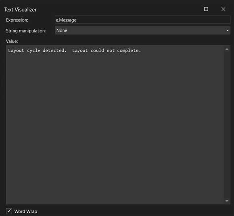Xaml Net Maui A Cycle Occurred While Laying Out The Gui Stack