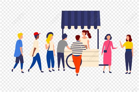 군중 요소 대기열 Png 일러스트 무료 다운로드 Lovepik