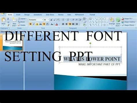 Font Style Settings In Power Point Presentation Ppt Me Font Style Kaise Set Kare Ppt Font
