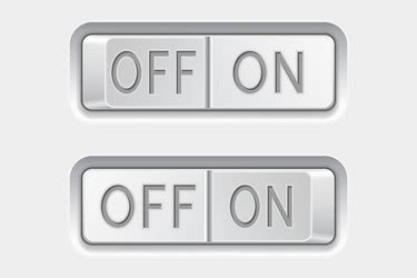 Visible And Hidden Toggle Switch Buttons Vector Image