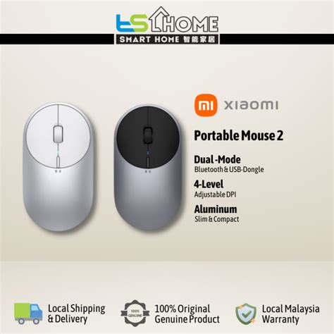 Xiaomi Mi Portable Mouse Bluetooth RF Ghz USB Wireless Aluminium BXSBMW Lazada