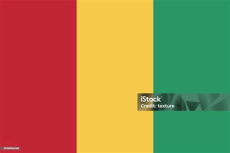 기니 국기 표준 크기 공식 비율입니다 직사각형 플래그입니다 표준 색상 플래그 아이콘입니다 디지털 일러스트레이션 컴퓨터