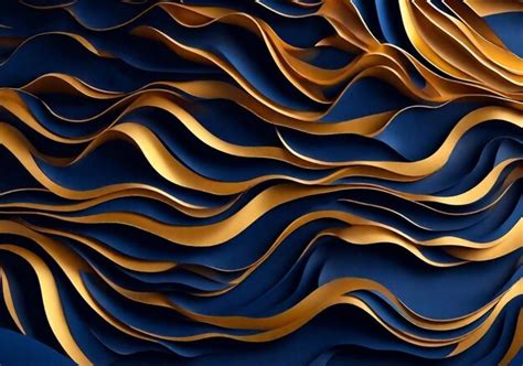 Premium Ai Image 3d Modern Wave Curve Abstract Presentation Background Luxury Paper Cut