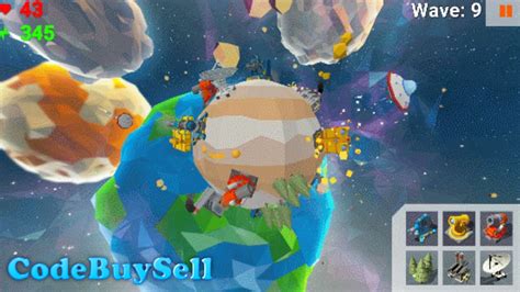 Planet 3D Defense Game Unity Source Code CodeBuySell