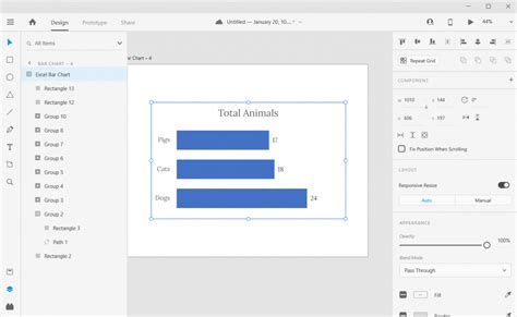 how to create bar charts in adobe xd
