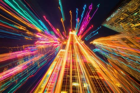 Multicolor Fireworks Over Skyrise Building New Year By Generative Ai