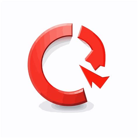 Reset Button Reload Arrows Vector Symbol On White Background Premium