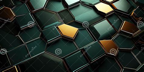 Abstract 3d Background Colorful Glowing Geometric Shapes Pattern Texture Stock Illustration
